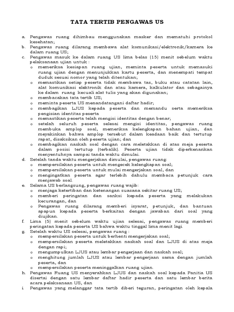 Tata Tertib Us | PDF