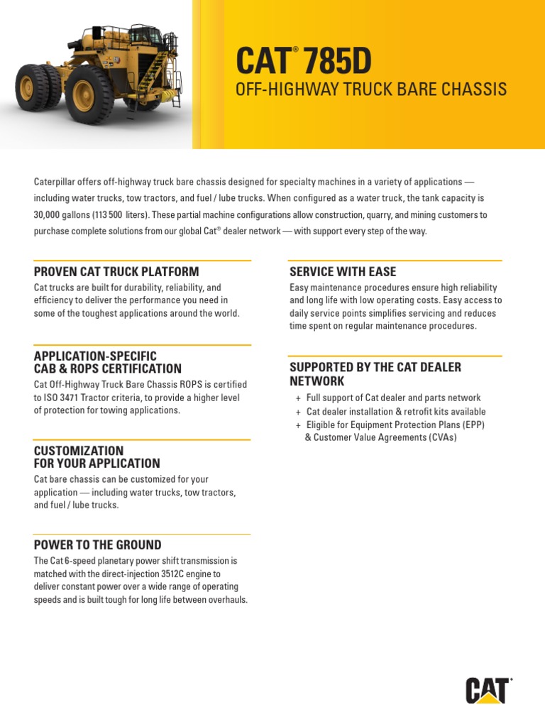 Cat 785d | PDF | Horsepower | Truck