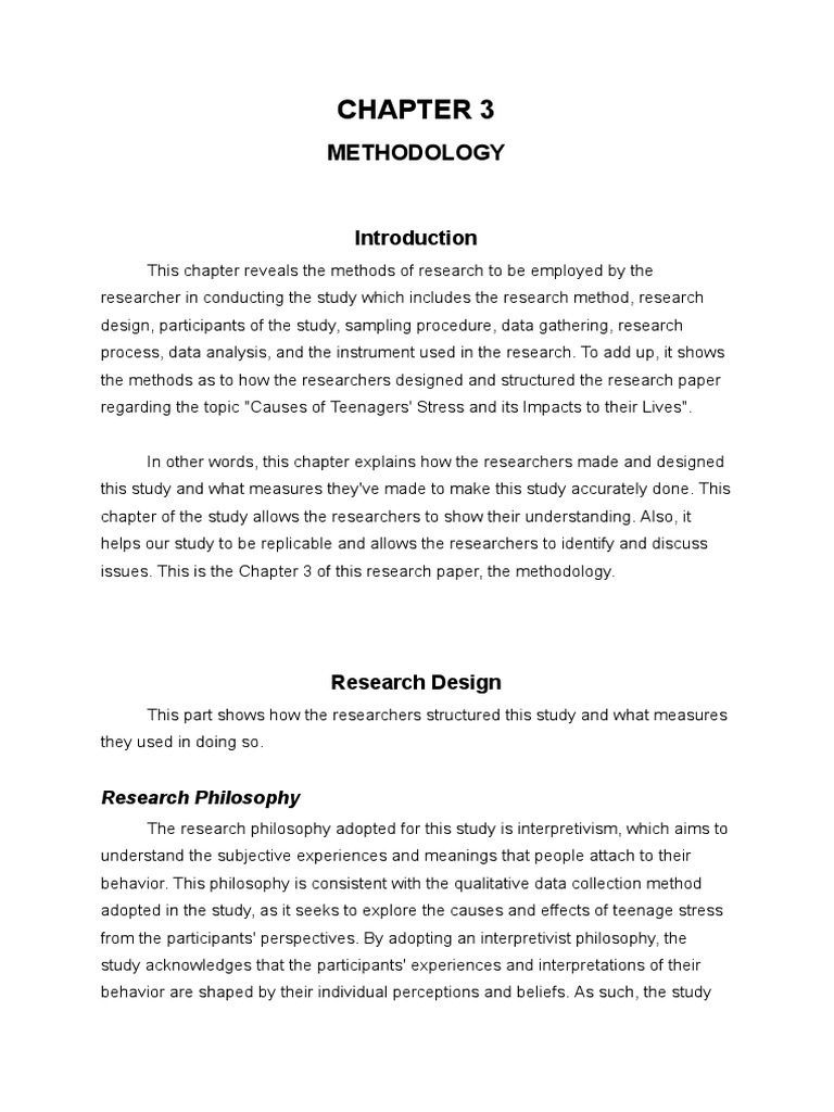 Chapter 3 - Methodology - 2 | PDF | Methodology | Qualitative Research