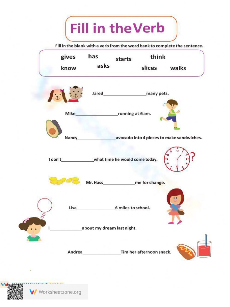 Fill in The Verb | PDF