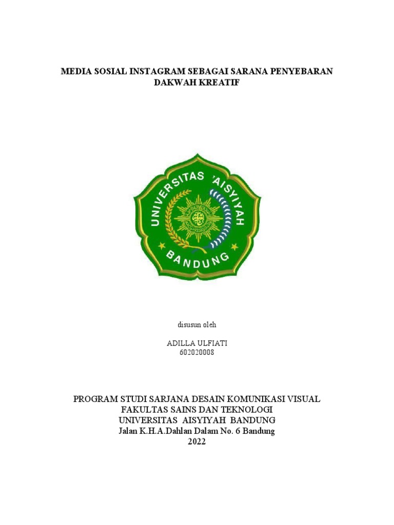 Media Sosial Instagram Sebagai Sarana Penyebaran Dakwah Kreatif | PDF
