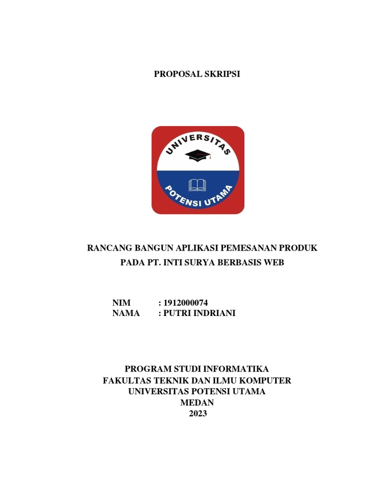 Proposal 1912000074 Putri Indriani Informatika | PDF