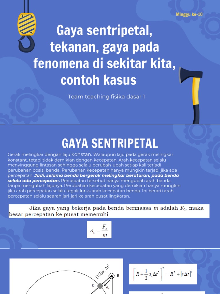 Gaya Sentripetal, Tekanan, Gaya Pada Fenomena Di Sekitar Kita, Contoh ...