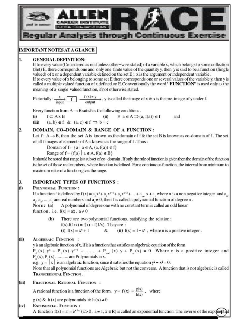 FUNCTIONS Race-BENEFIIT | PDF | Function (Mathematics) | Trigonometric Functions