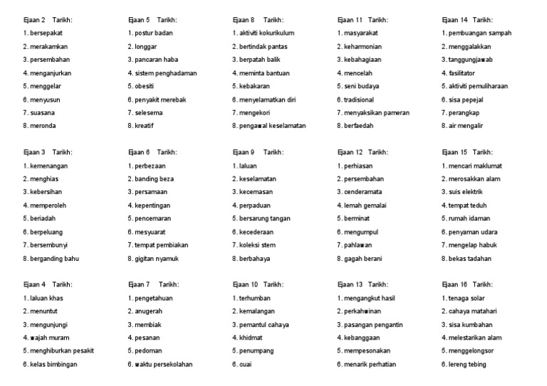 Ejaan Tahun 4 2023 | PDF