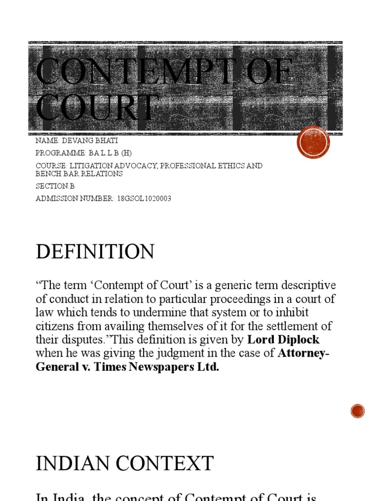 Contempt of Court | PDF | Contempt Of Court | Government