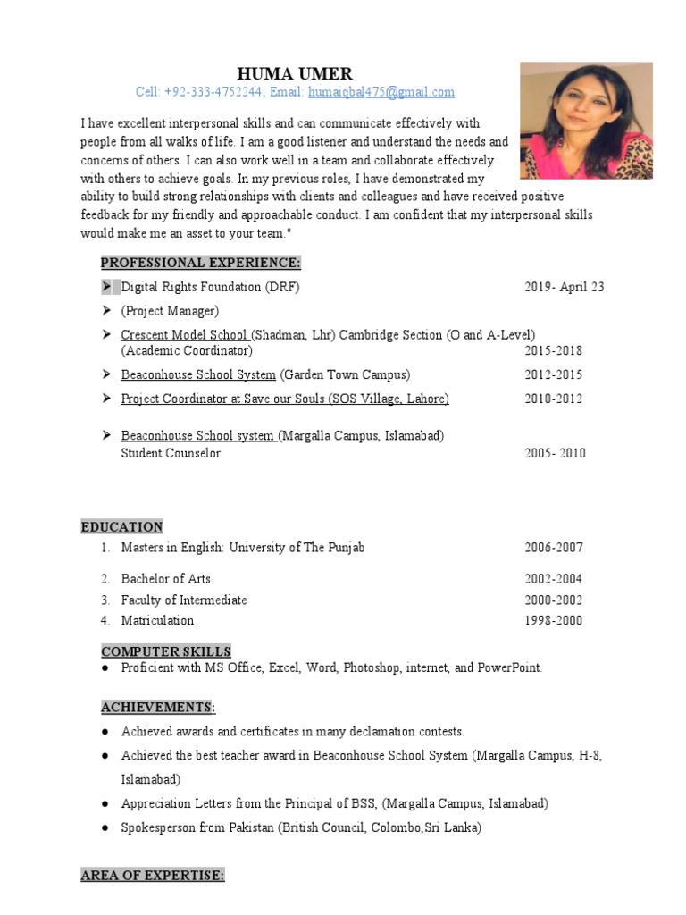 Project Manager with Interpersonal Skills | PDF