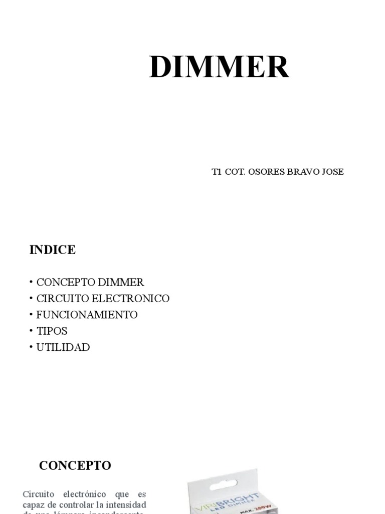 DIMMER | PDF