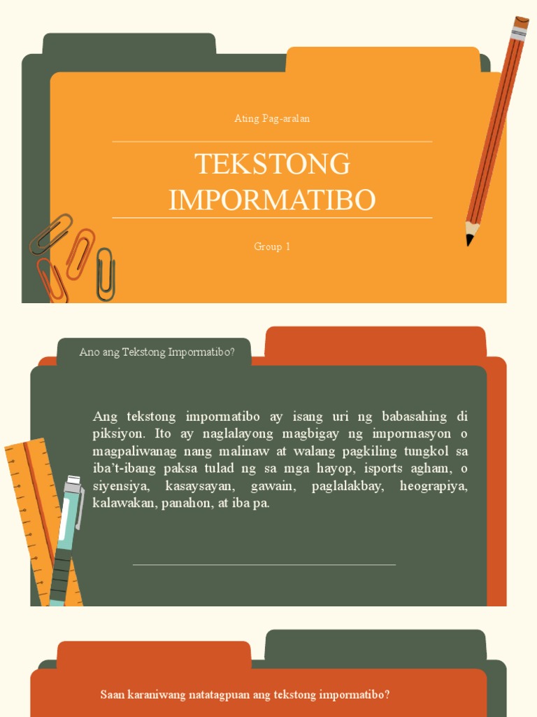 Tekstong Impormatibo | PDF