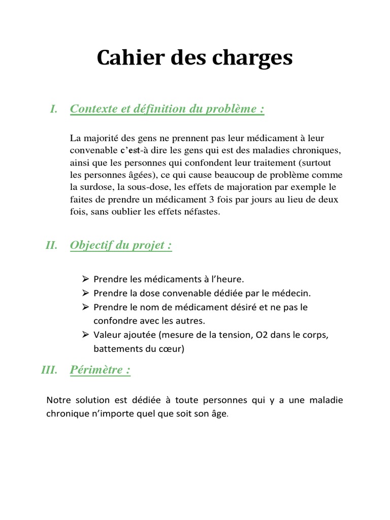 Cahier Des Charges | PDF