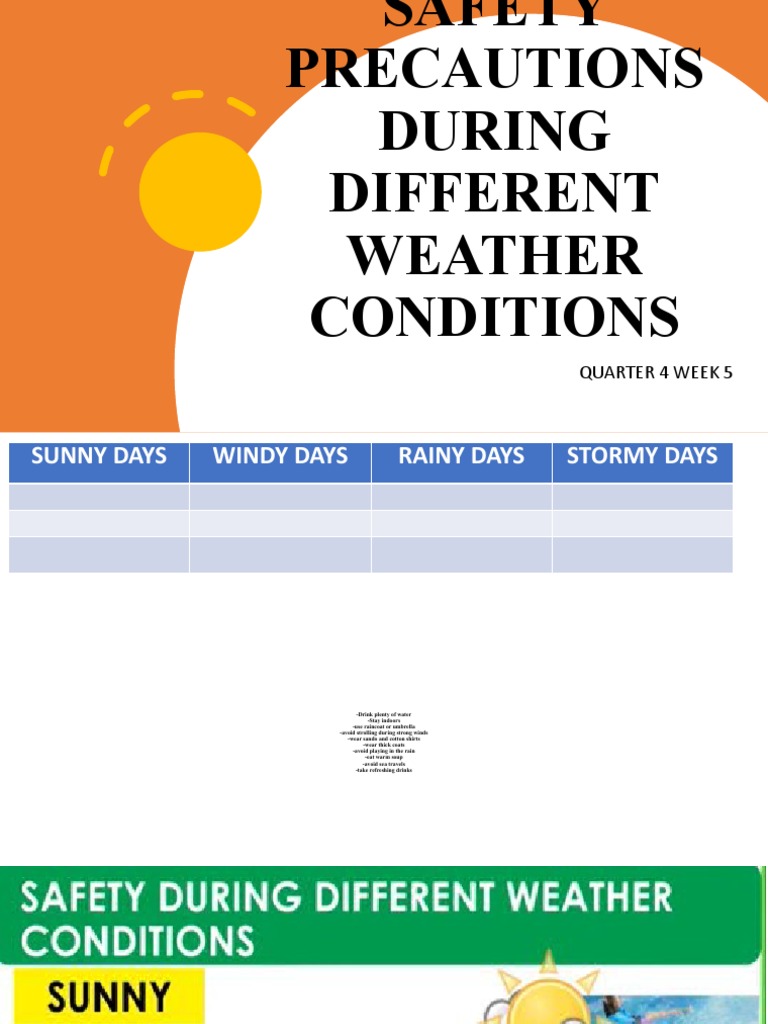 Weather Safety Precautions Guide | PDF
