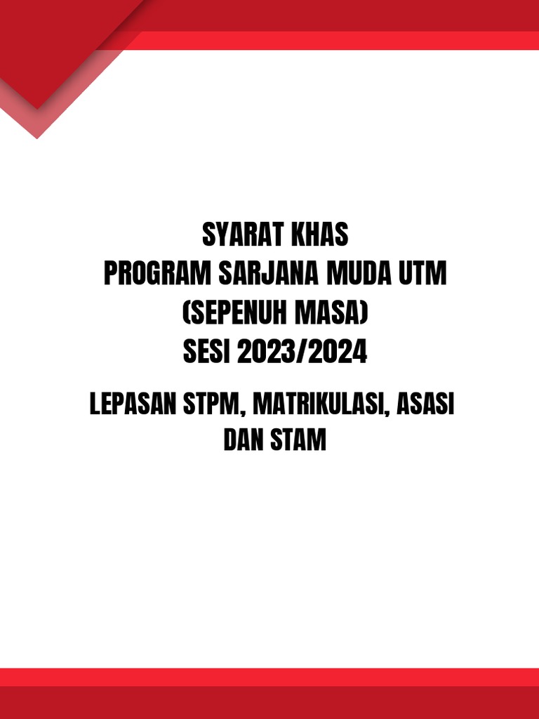 Web - Syarat STPM Matrik Asasi Stam 1 | PDF
