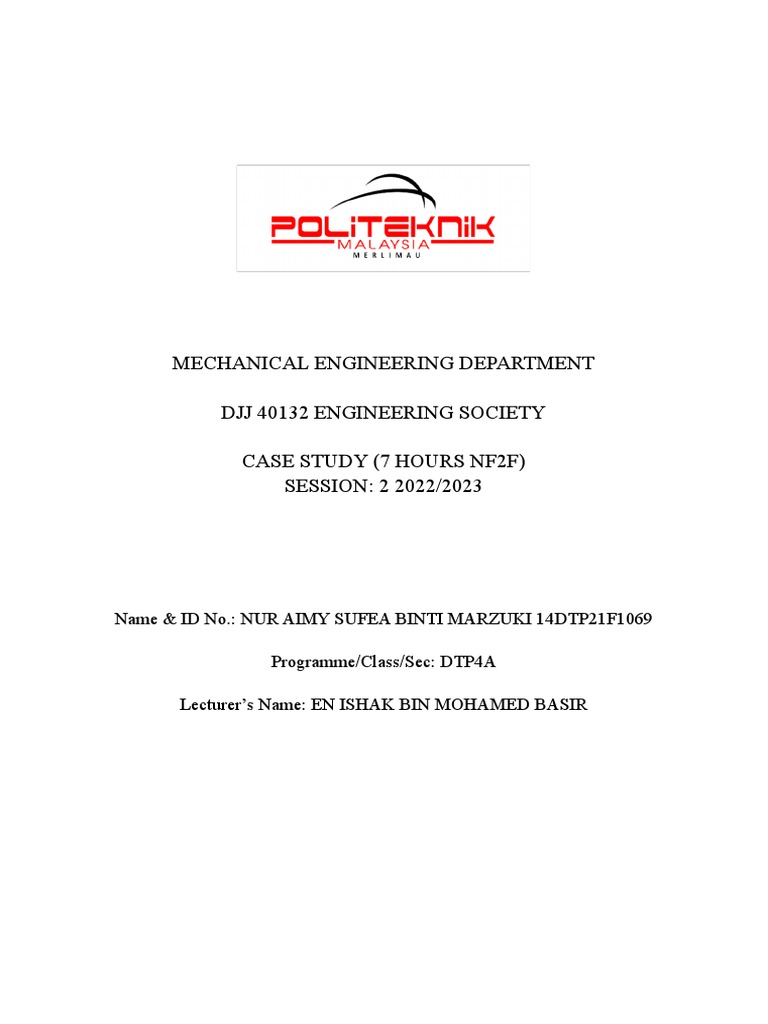 Case Study Engineering Society | PDF