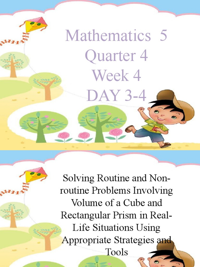 Math 5 Q4 W4 Day 3 4 | PDF | Volume | Length