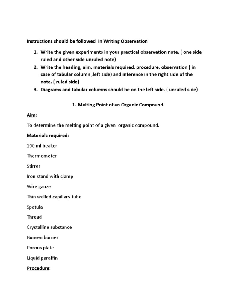 Melting Point and Boiling Point Procedure | PDF | Thermometer | Boiling