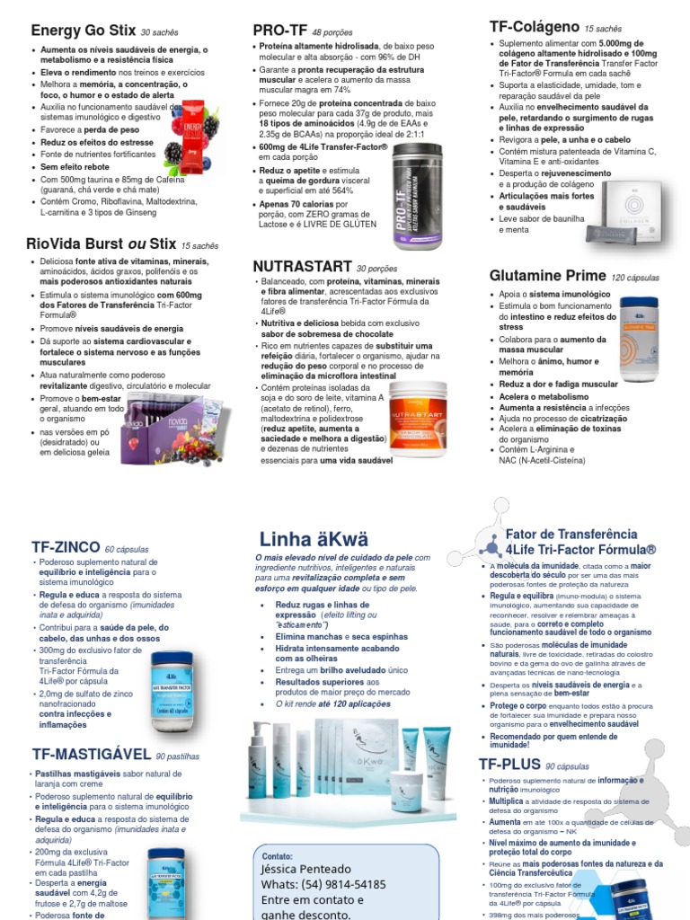 Folder Comercial - Produtos Disponíveis No Brasil - Edited | PDF | Vitamina | Sistema imunológico