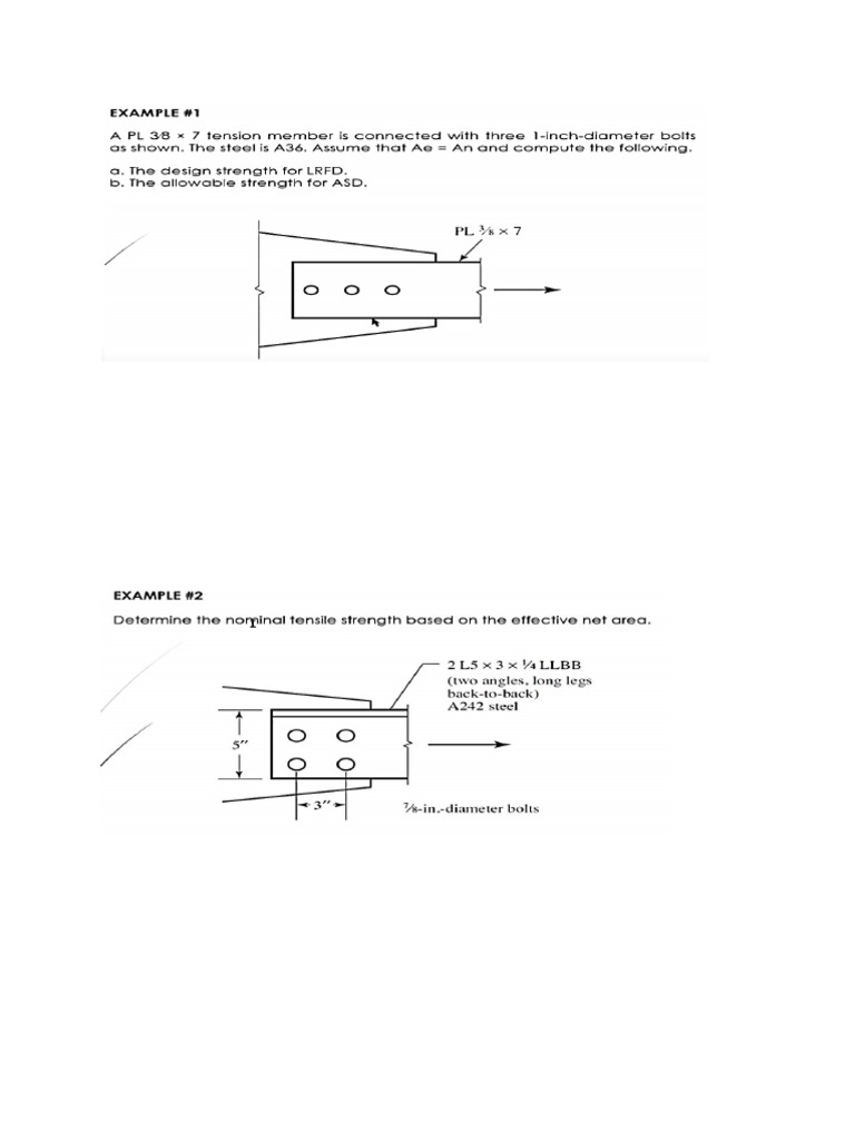 Practice problems-STEEL | PDF | Screw | Buckling
