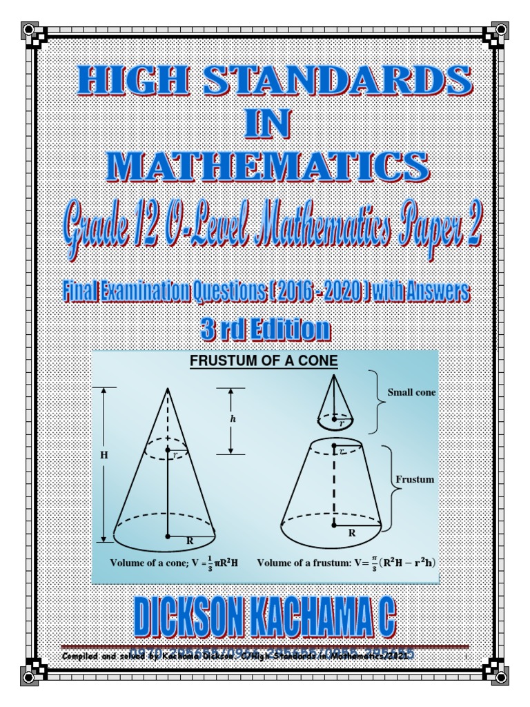 High Standards in Maths p2 g12-1 | PDF | Gradient | Determinant