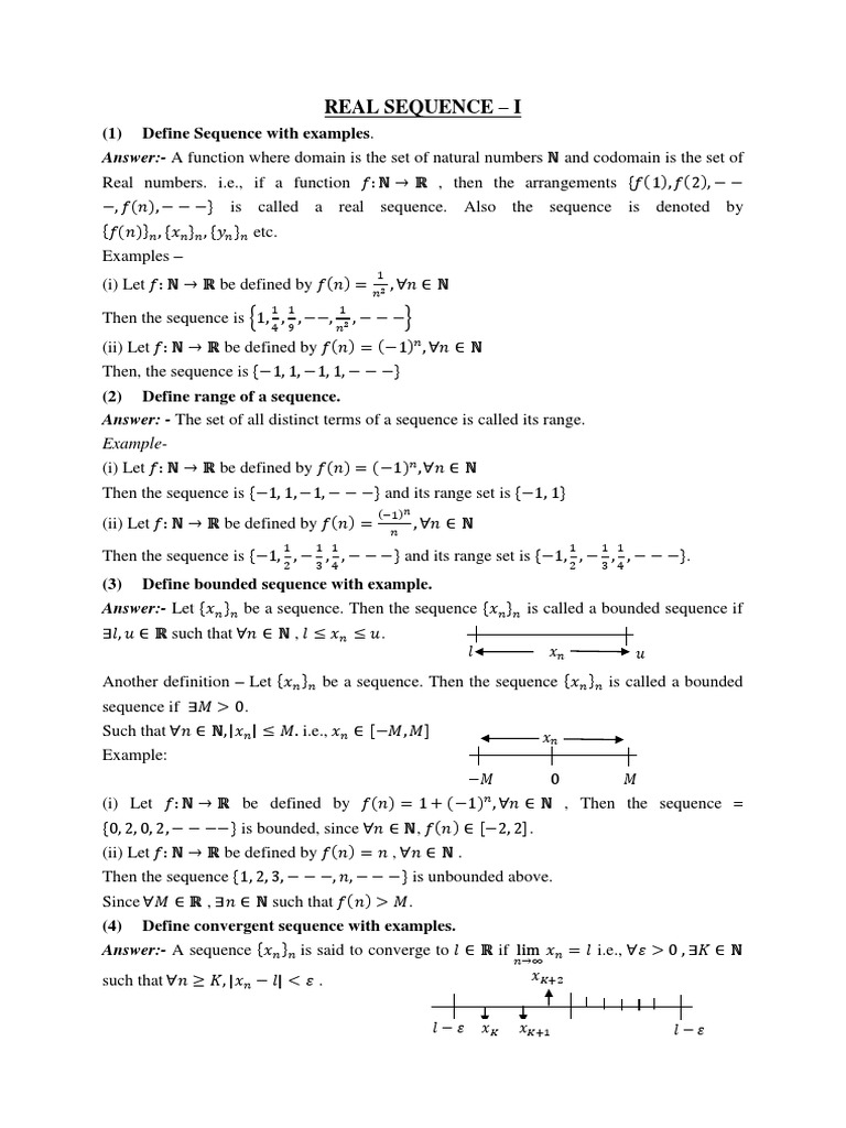Real Sequence Note I | Download Free PDF | Limit (Mathematics) | Sequence