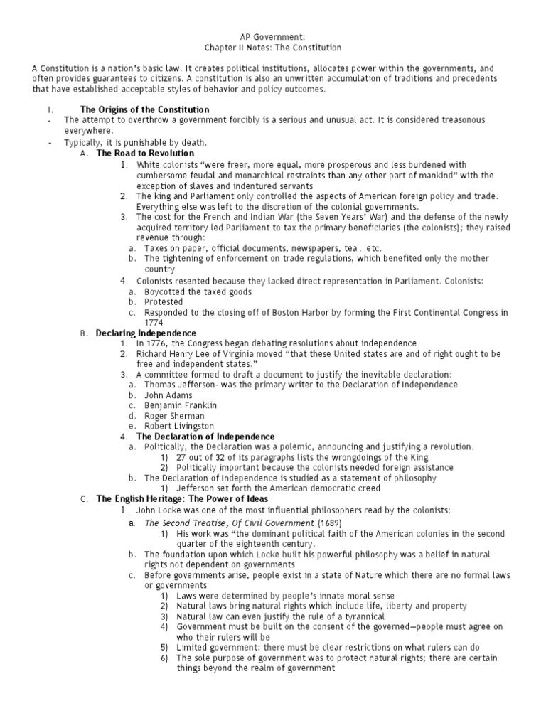 AP NSL - Chapter 2 | PDF | United States Constitution | United States ...