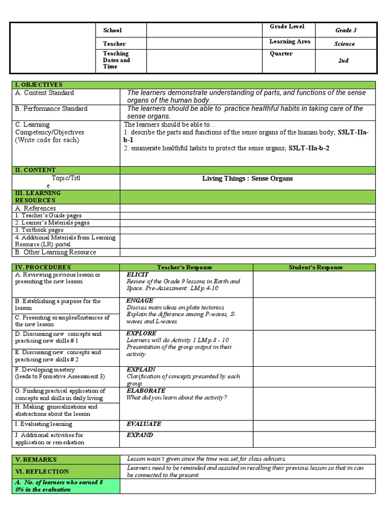 DLP template microteaching | PDF | Learning | Teachers