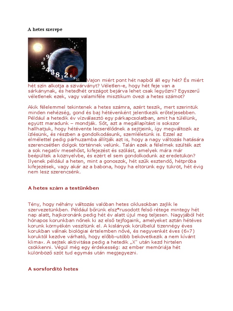 A 7.-Es Szám Szimbolikája | PDF