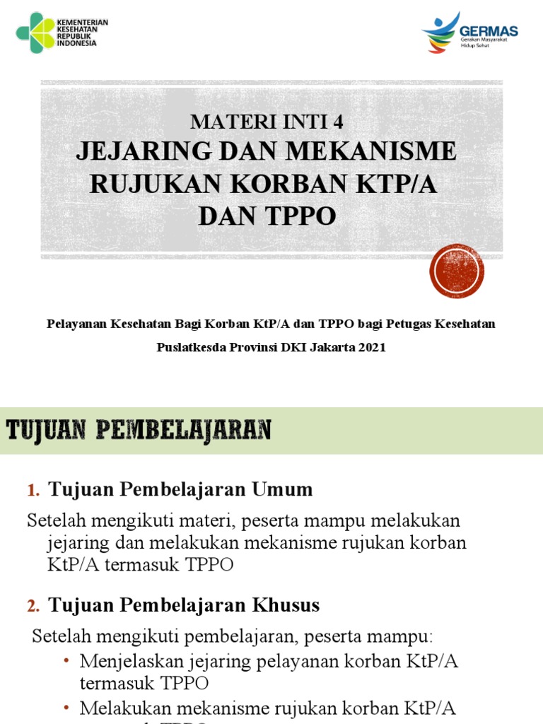 MI 4 Jejaring Dan Mekanisme Rujukan Korban KtPA Termasuk TPPO | PDF