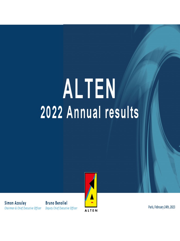 2022 ALTEN Annual Results Presentation | PDF | Equity (Finance) | Free Cash Flow