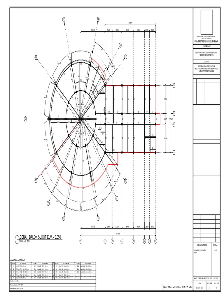 Sloof Beam Construction Plan | PDF