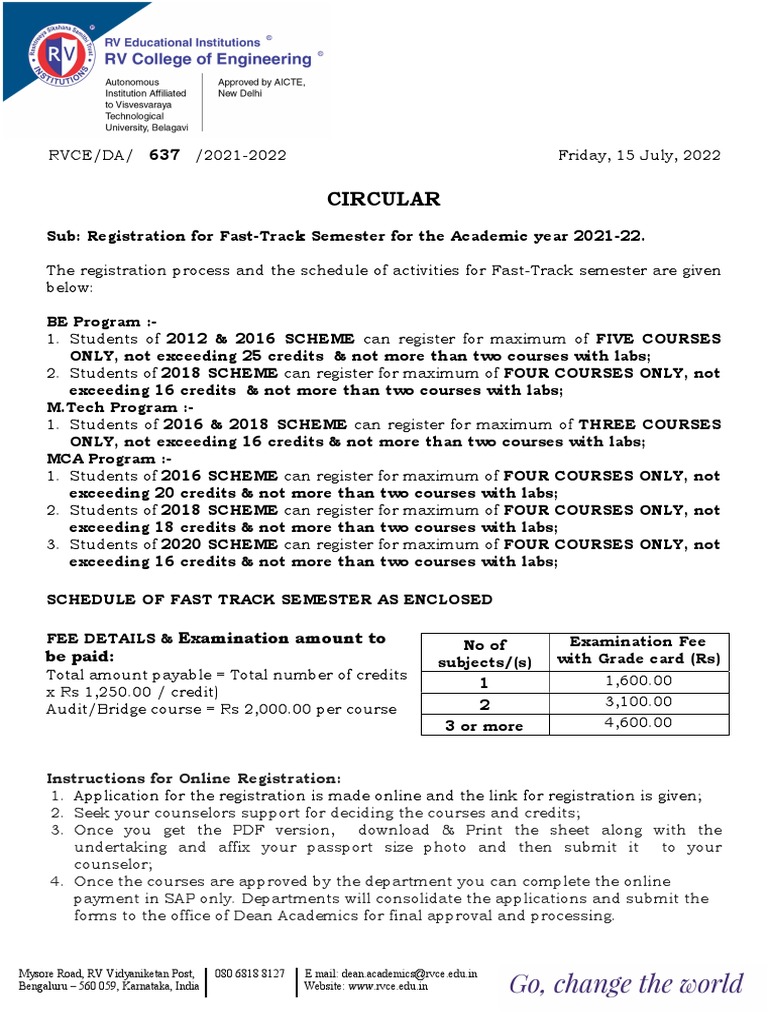 Fast-Track 2022 Registration Circular | PDF | Business