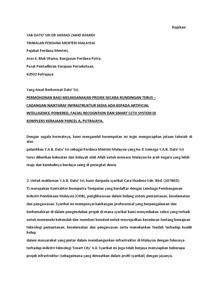 Contoh Surat Direct Nego | PDF