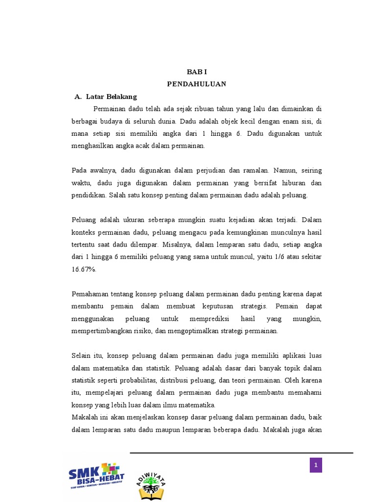 Dadu Peluang X6 | PDF