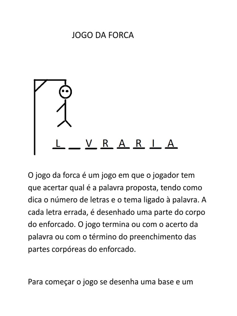 Documento Jogo Da Forca | PDF