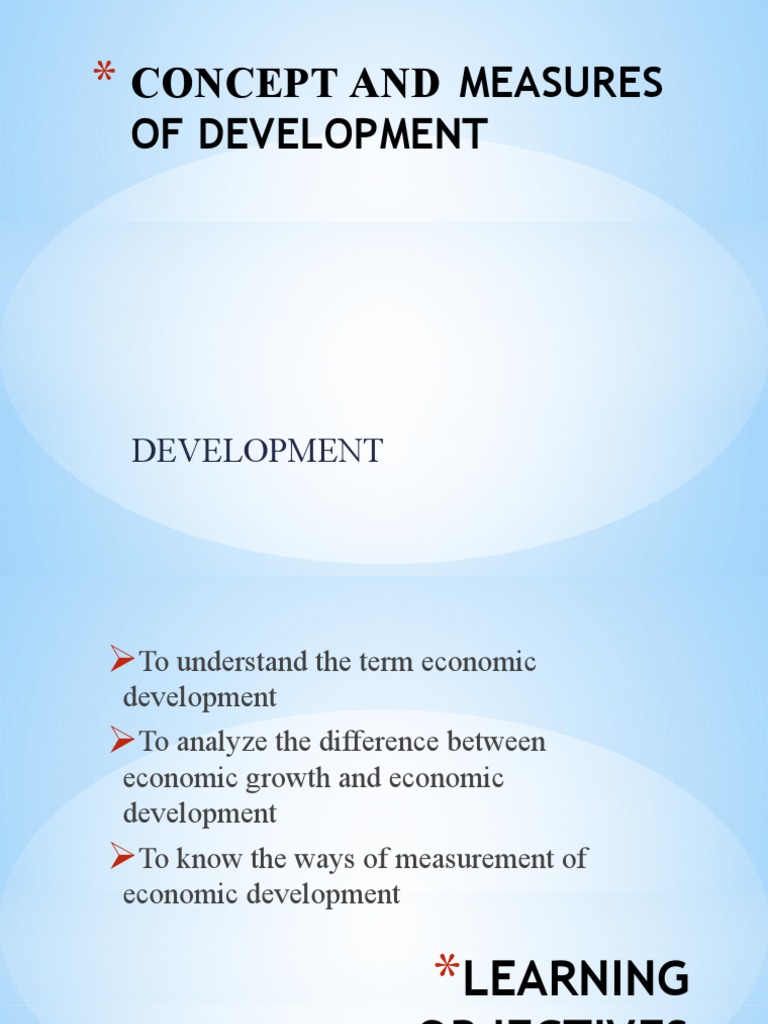 Concept and Measures of Development | PDF