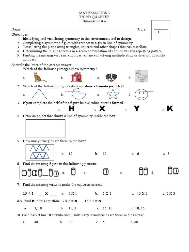 Math 3 Q3 Summative 4 | PDF