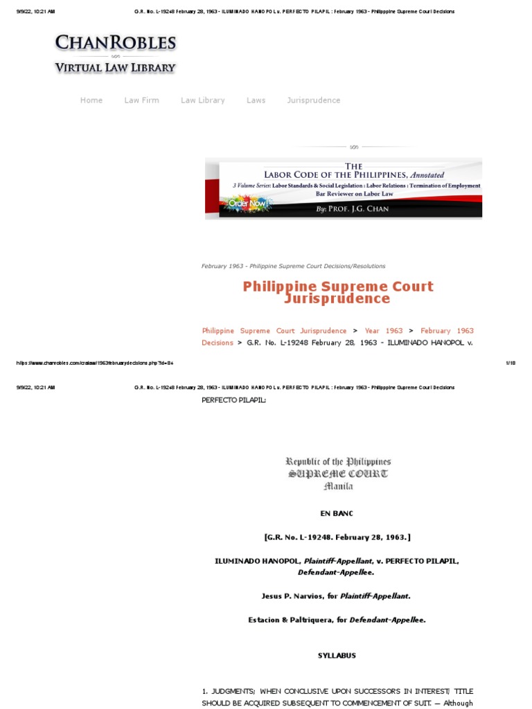 66 Hanopol Vs Pilapil | PDF | Judgment (Law) | Appeal