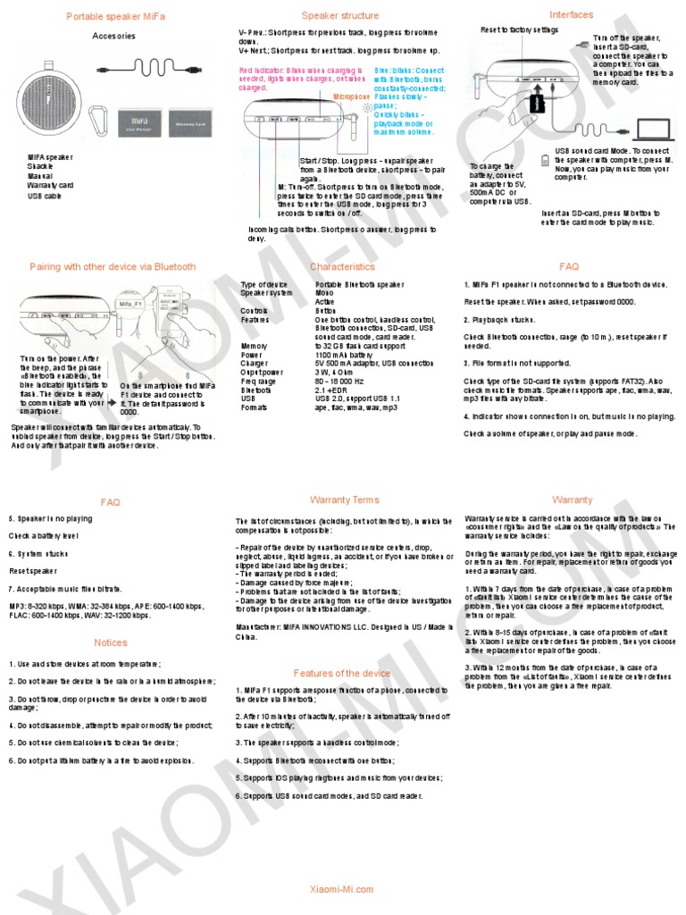 MIFA-EN Manual Book | PDF