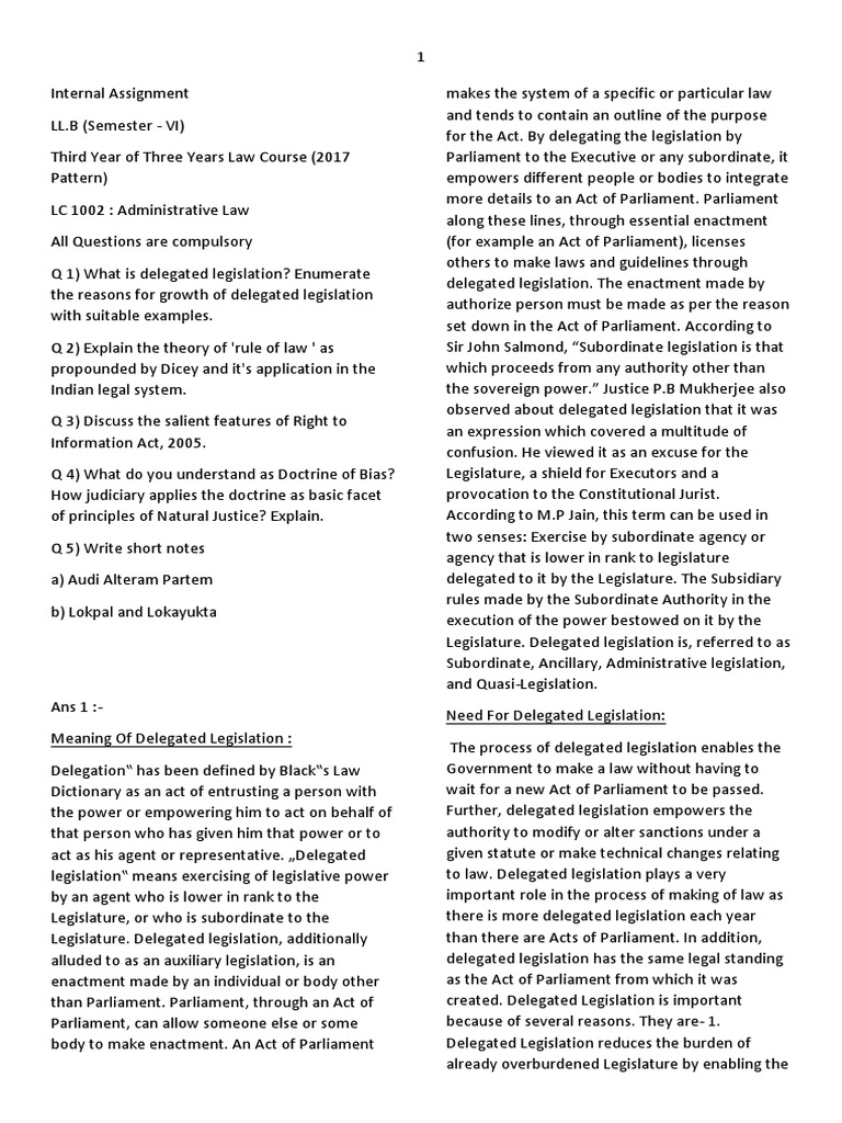 LC 1002 - Administrative Law | PDF | Justice | Crime & Violence