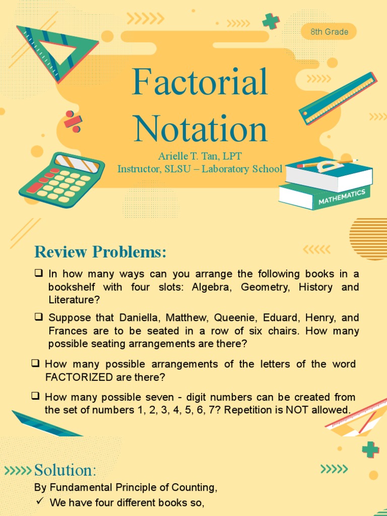 Lesson 4 Factorial Notation | PDF | Mathematics | Geometry