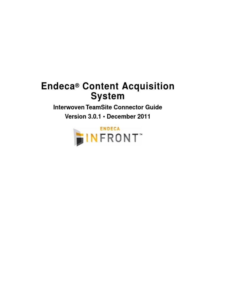 Interwoven - TeamSite Connector Guide | PDF | Public Key Certificate ...