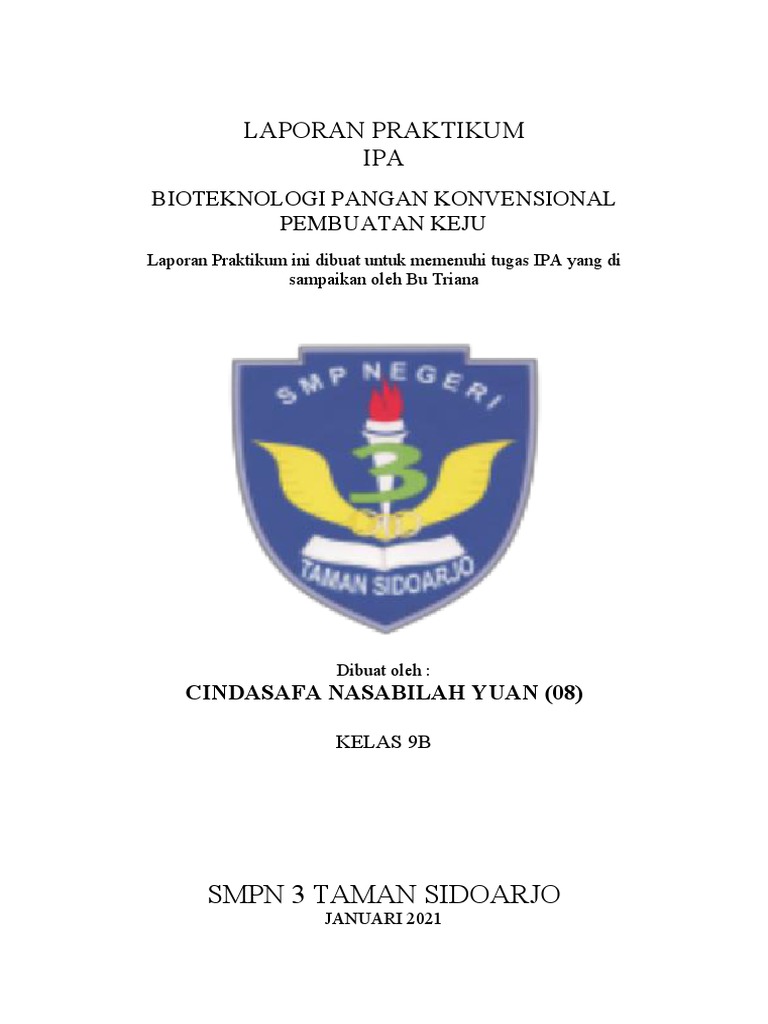LAP PRAK IPA BIOTEKNOLOGI KEJU-Cindasafa-9B-08 | PDF