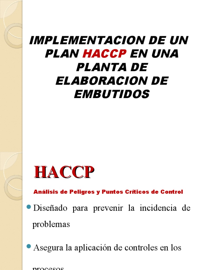 Un Plan Haccp en Una Planta Carnica (Caso Practico) | PDF