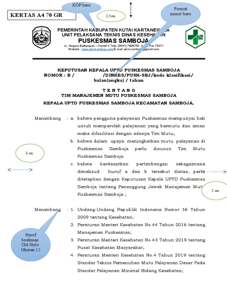 FORMAT TATA NASKAH SK NEW | PDF