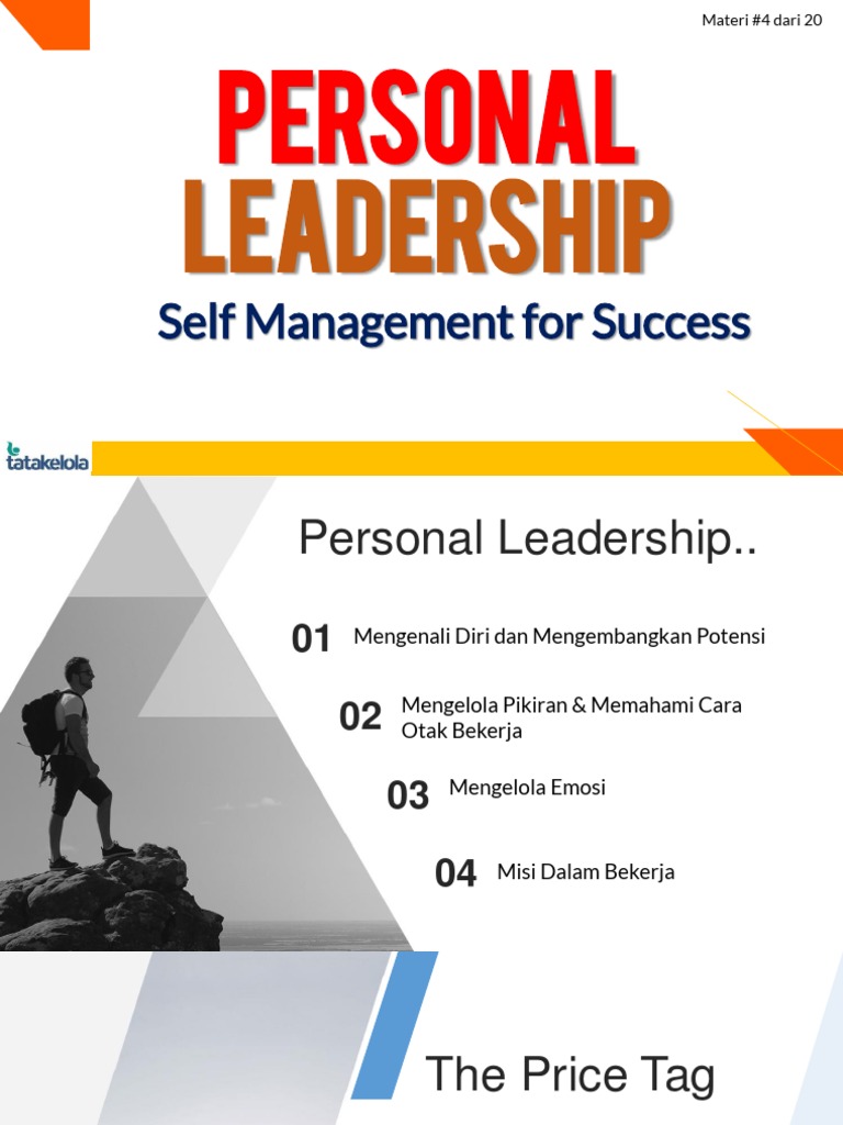 UPSELL #4 Personal Leadership - Self Management | PDF | Gaya Hidup