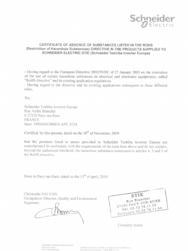 ATS48 COC Certificat | PDF