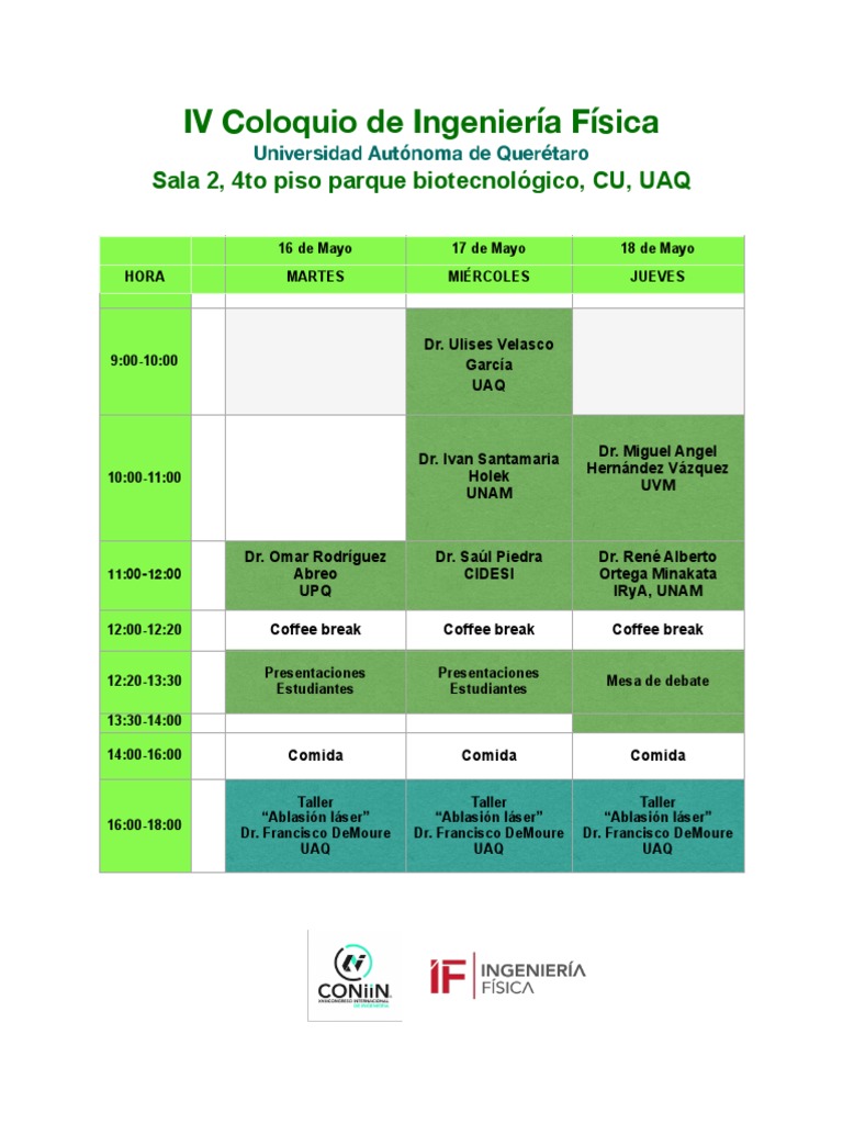 Programa CONIIN 2023 VF | PDF | Ingeniería mecánica | Ingeniería