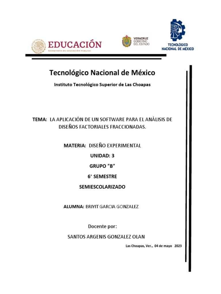 La Aplicación de Un Software para El Análisis de Diseños Factoriales ... La Aplicación de Un Software para El Análisis de Diseños Factoriales ...