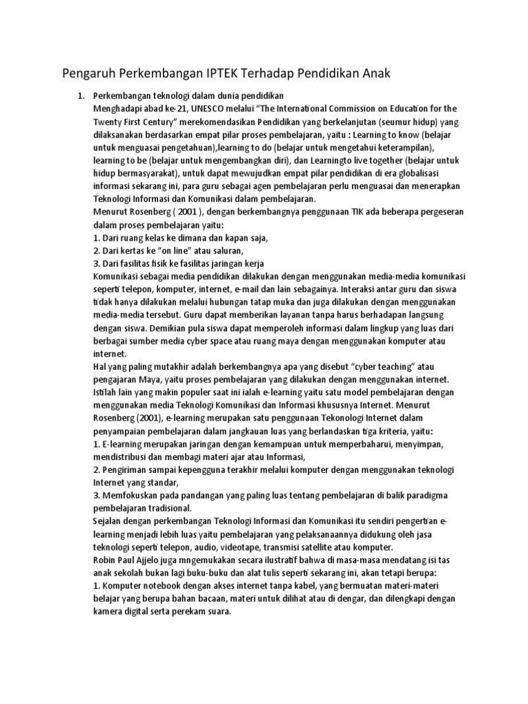 Pengaruh Perkembangan IPTEK Kel.2 | PDF