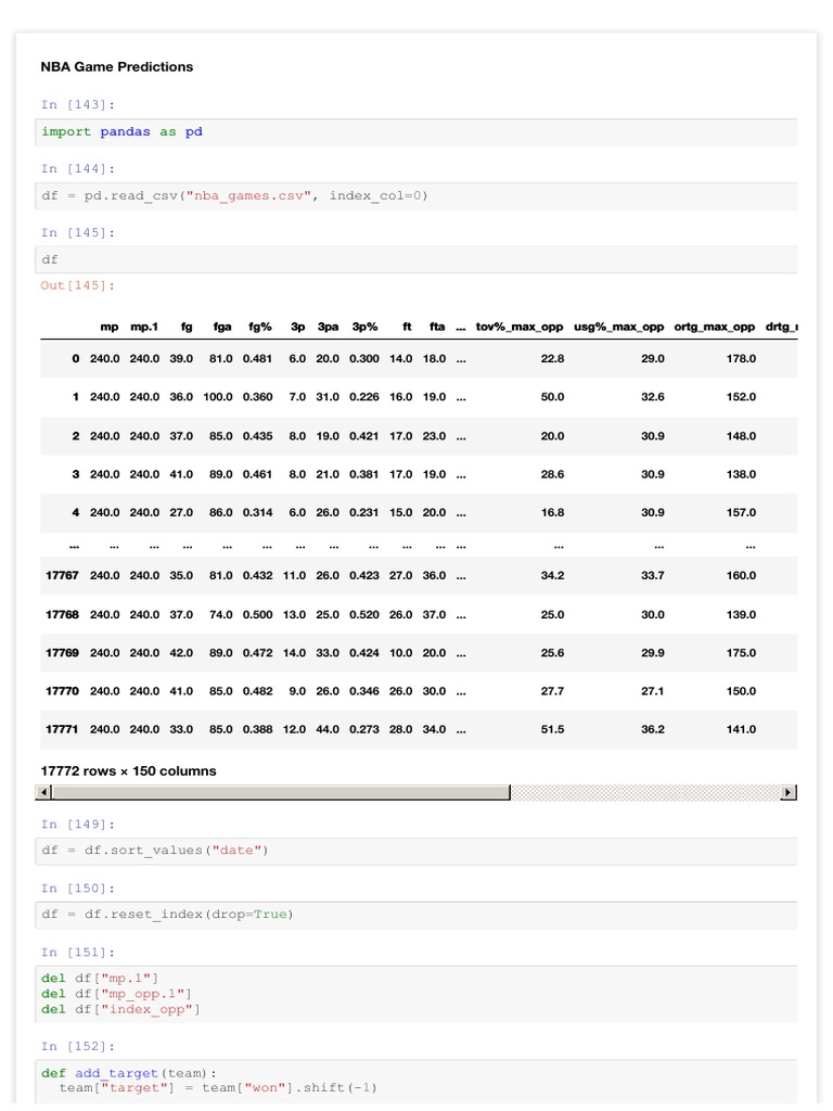 NBA Games Prediction 1683875972 | PDF | Scientific Method | Methodology