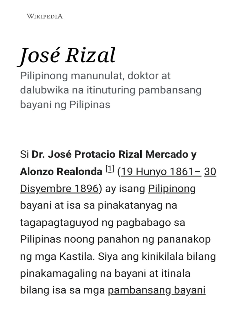 José Rizal | PDF